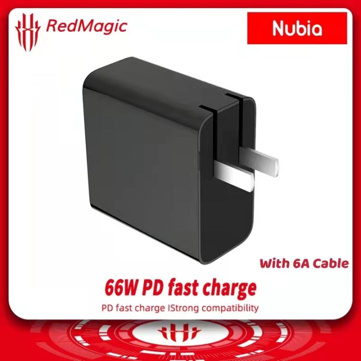 【ในสต็อก】ต้นฉบับสำหรับ ZTE Nubia 66W PD พอร์ตชาร์จเร็ว Type-C พร้อมสายข้อมูล6A สำหรับ RedMagic 6 ...