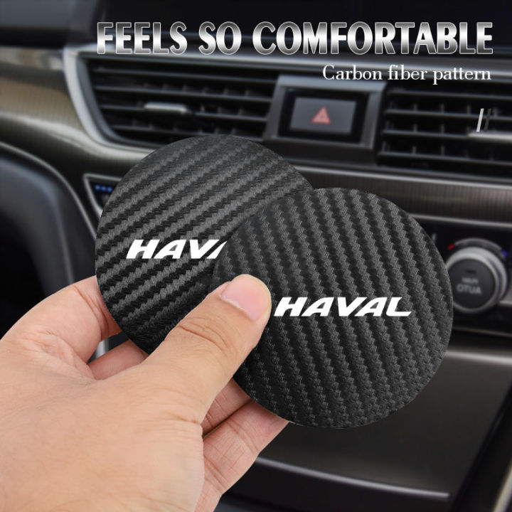 2Pcs หนัง Coaster Anti-Noise ถ้วยน้ำ Pad Pad สำหรับกำแพง Haval F7 H6 H2 H3 H5 H7 H8 H9 M4 F7X ...
