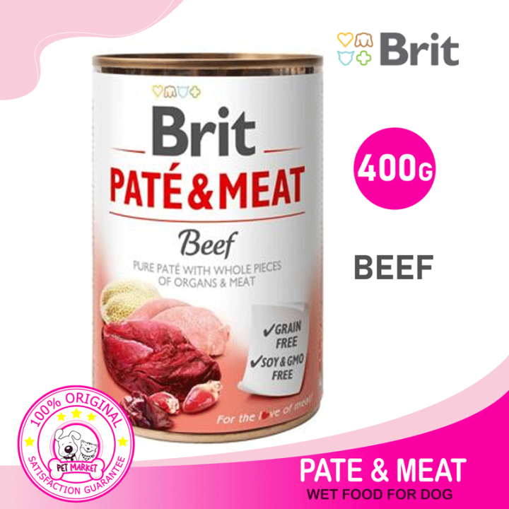 BRIT Pate and Meat Beef Wet Dog Food 400g | Lazada PH