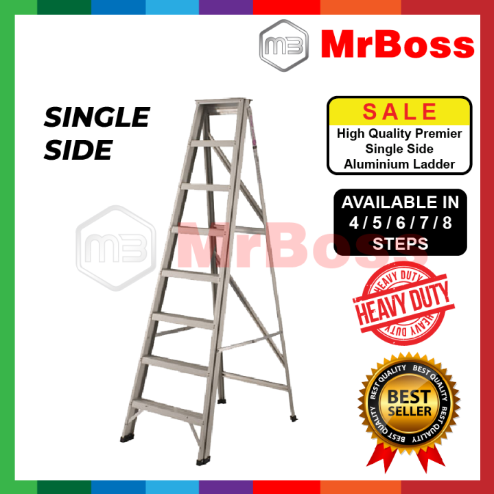 THICK HIGH QUALITY ALUMINIUM LADDER SINGLE SIDE LADDER DOUBLE TANGGA ...