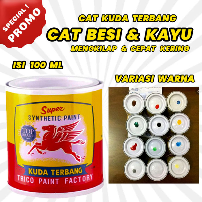 Cat Minyak Cap Kuda Terbang Cat Kayu Besi Plastik Logam Aluminium ...