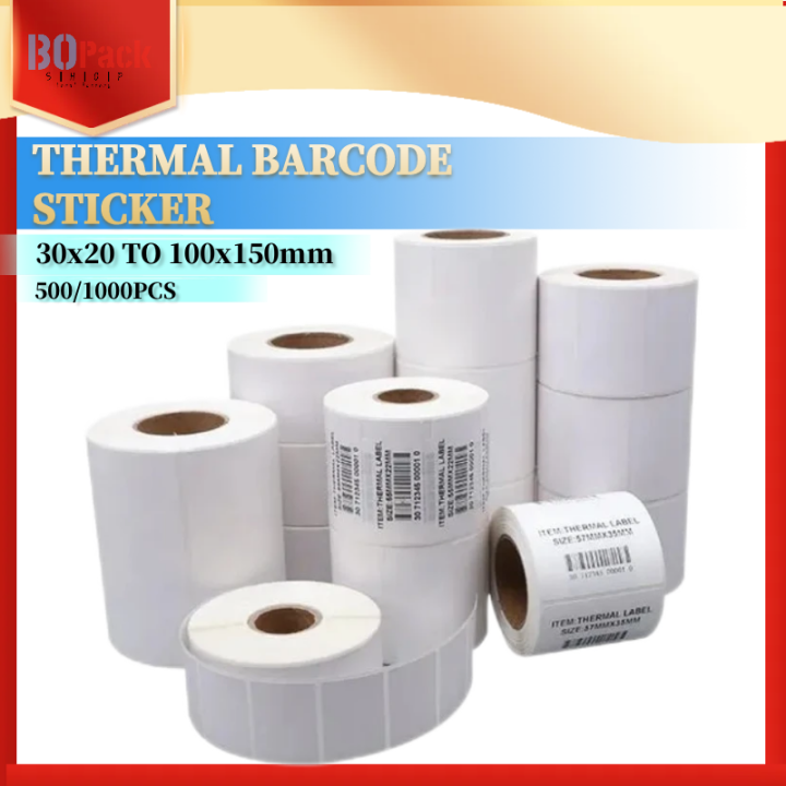 Direct Thermal Barcode sticker Label Sticker Paper Thermal Sticker roll ...