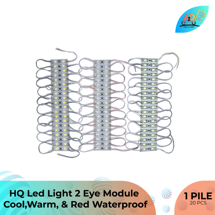 ADS HQ Led Light 2 Eye Module Cool,Warm, & Red Waterproof 12V IP65 ( 20 ...