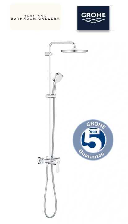 GROHE Tempesta Cosmopolitan 250 Shower System with Single Lever Shower ...