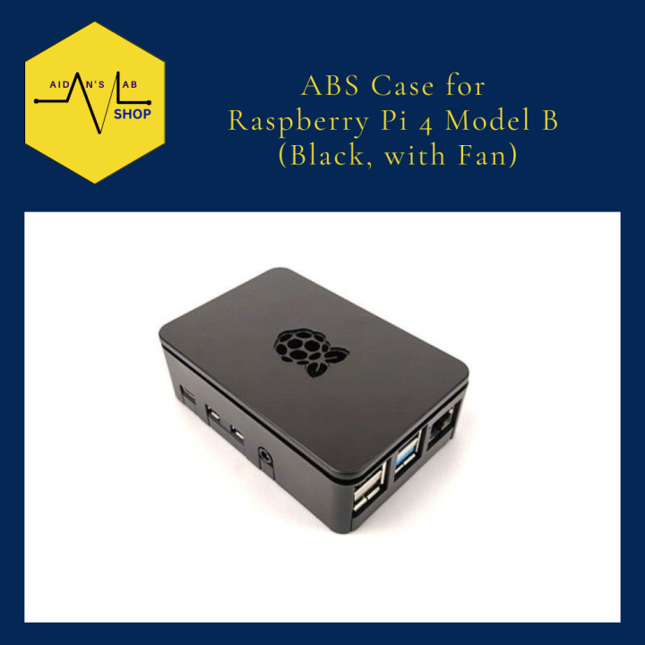 ABS Case for Raspberry Pi 4 Model B (Black, with Fan) | Lazada PH