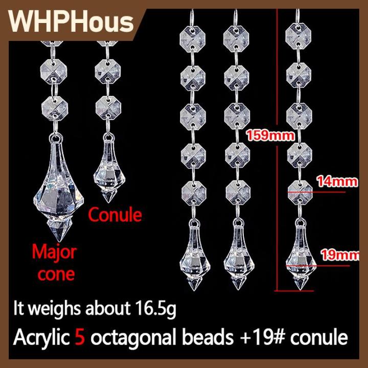 WHPHous 10pcs Acrylic Crystal Beads Pendant Garland Chandelier Hanging ...