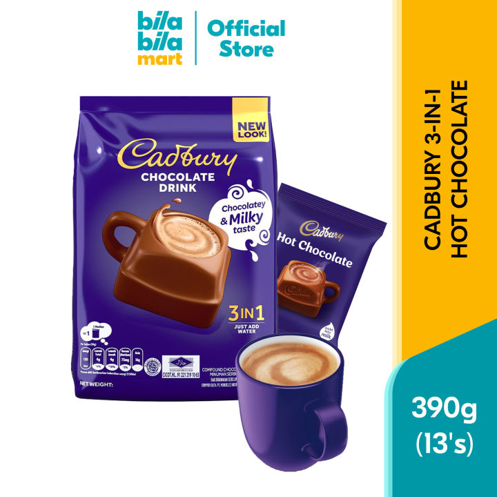 Cadbury 3 in 1 Hot Chocolate Drink 13s (390g) | Lazada