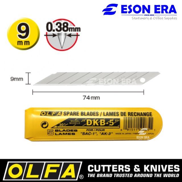 Olfa DKB-5 Cutter Blades 30 degree 9mm 5Blades/case | Lazada