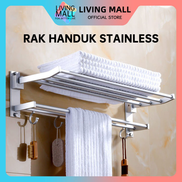 Rak Dinding Stainless Steel / Rak Handuk / Gantungan Kamar Mandi ...