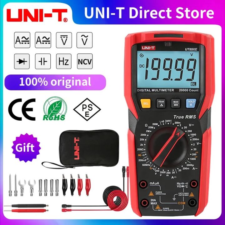 UNI-T UT89X UT89XD Professional Digital Multimeter True RMS AC DC ...