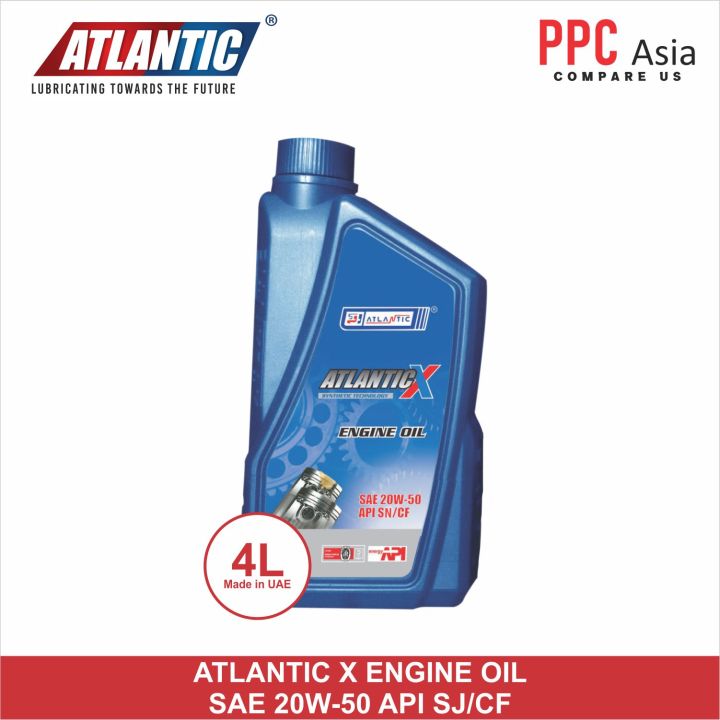 ATLANTIC GASOLINE ENGINE OIL SAE 20W-50 API SN (4 LITERS) | Lazada PH