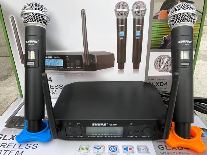 SHURE glxd4 ไมโครโฟนไร้สายเสียงดี ไมโครโฟนไร้สายเวทีมืออาชีพ FM ...