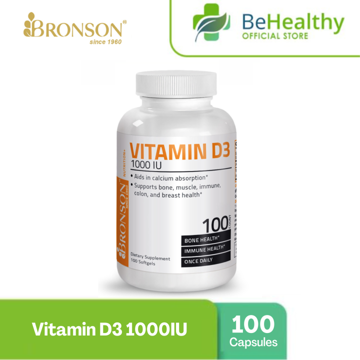 Bronson Vitamin D3 1000IU (100 Softgels) | Lazada PH