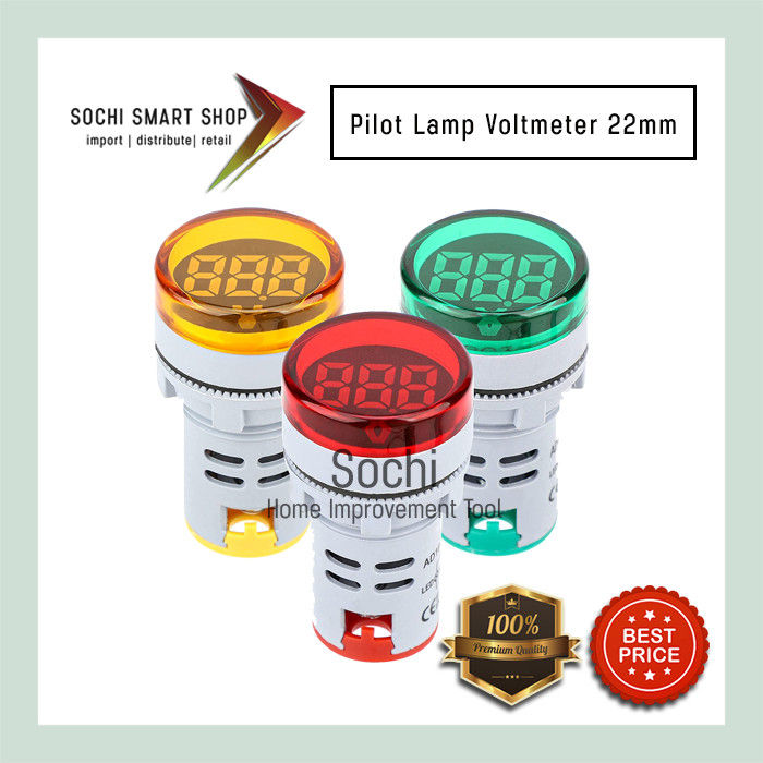 Pilot Lamp Digital Voltmeter 22mm 220VAC | Lazada Indonesia