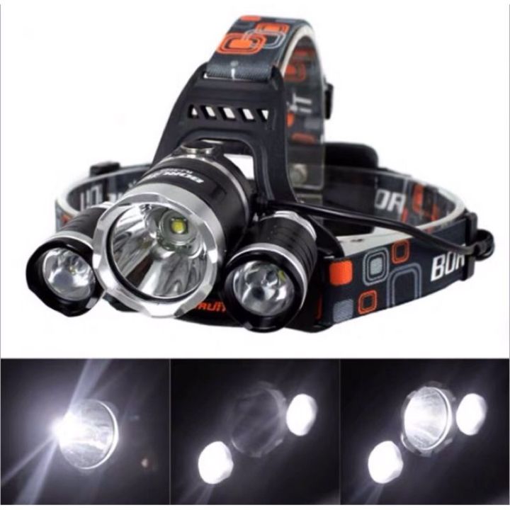High Power 6000 Lumen 3 LED XML T6 Rechargeable LED Headlamp Headlight ...