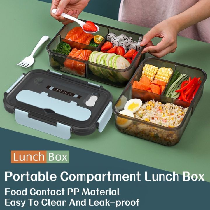 Lunch Box 1100ml/1500ml Leak-Proof Microwave Portable Large Food ...