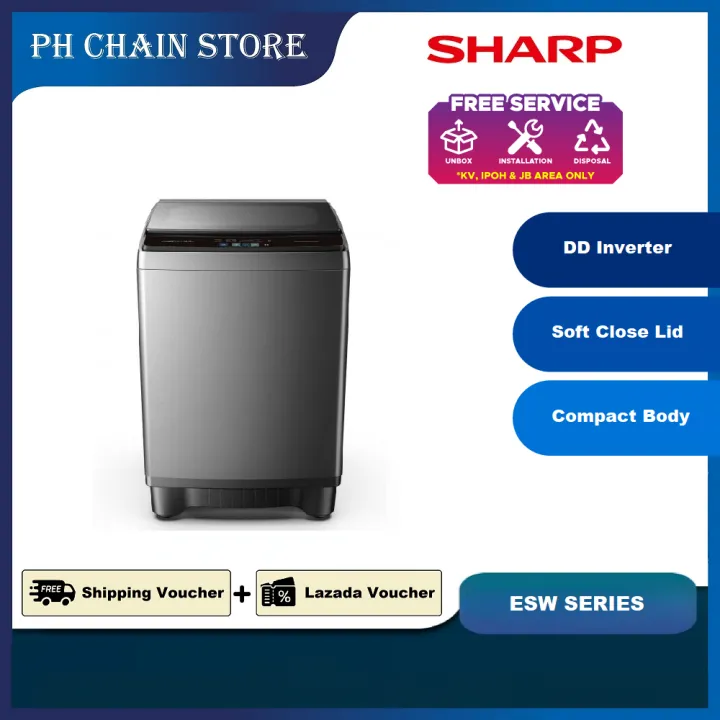 SHARP 10KG - 24KG FULLY AUTO DIRECT DRIVE INVERTER TOP LOAD WASHING ...