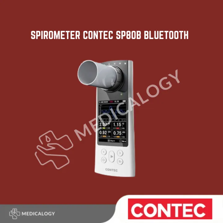Spirometer Contec SP80B Bluetooth dengan FVC FEV1 PEV Alat Ukur ...