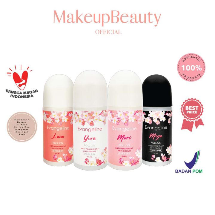 EVANGELINE Deodorant Roll On Anti Perspirant 50ml | Lazada Indonesia