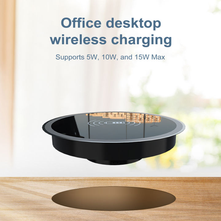 Eguan แท่นชาร์จโทรศัพท์สถานีชาร์จไร้สายตั้งโต๊ะ,ใต้โต๊ะแบบซ่อนแท่นชาร์จ ...