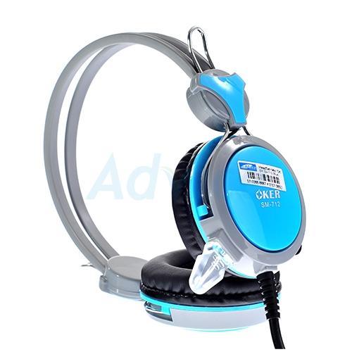OKER หูฟัง Headset SM-712 (Blue) | Lazada.co.th