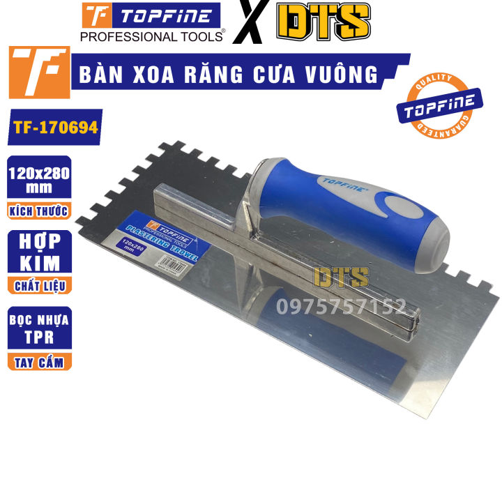 Bàn xoa INOX răng cưa TOP FINE | Bay hồ tạo rãnh ốp lát, dán gạch đa ...