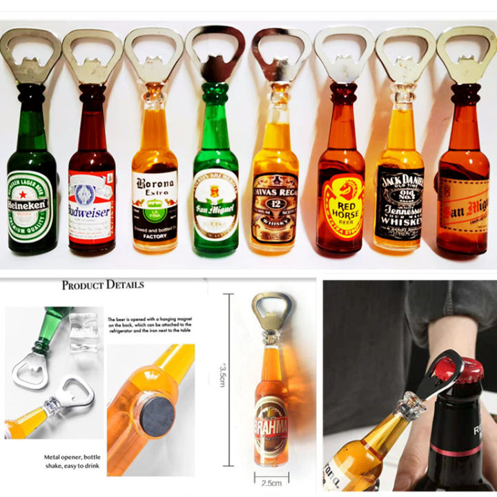 Ref magnet Beer bottle opener / magnet ornament / beer, beverage bottle ...