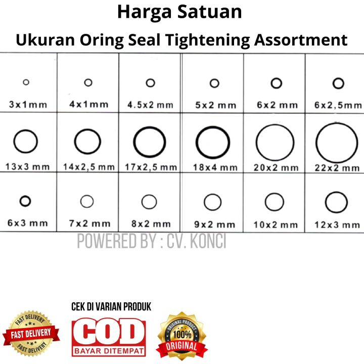 Ring Seal Bulat Satuan atau Perbox - Warna Hitam | Lazada Indonesia