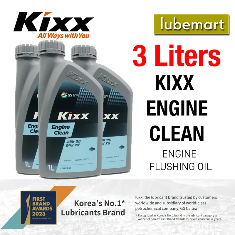 ENGINE FLUSHING OIL - KIXX ENGINE CLEAN 3 LITERS (3 X 1 LITER) | Lazada