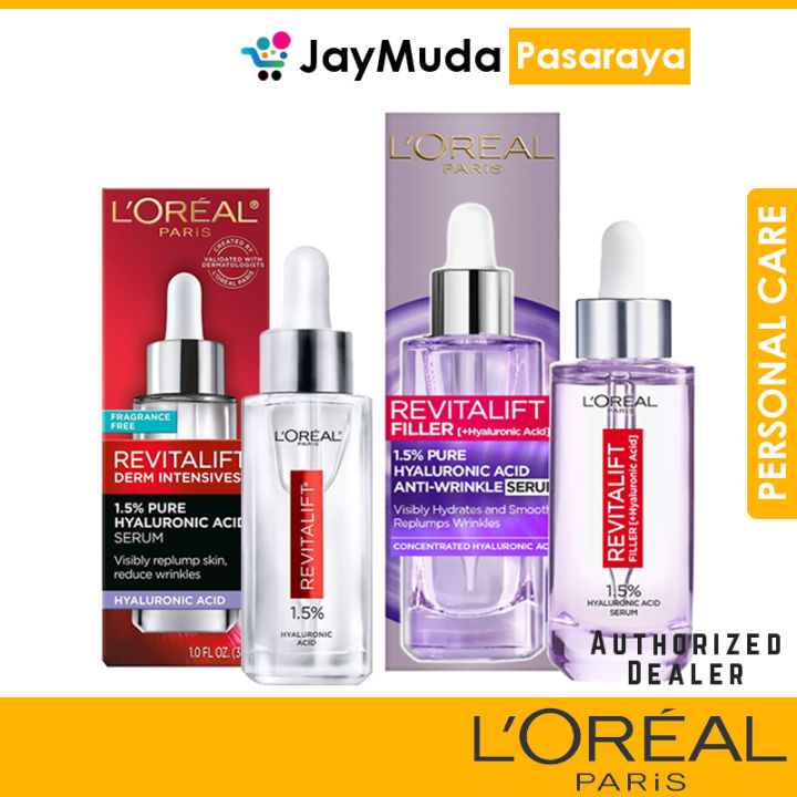 Loreal Revitalift 1.5% Hyaluronic Acid Serum 30ml /15ml Deeply Hydrate ...