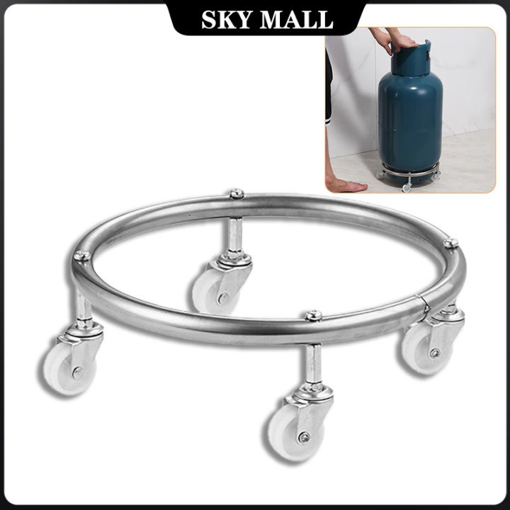 [Skymall] Gas Tank Holder Propane Cylinder Base Propane Tank Stand ...