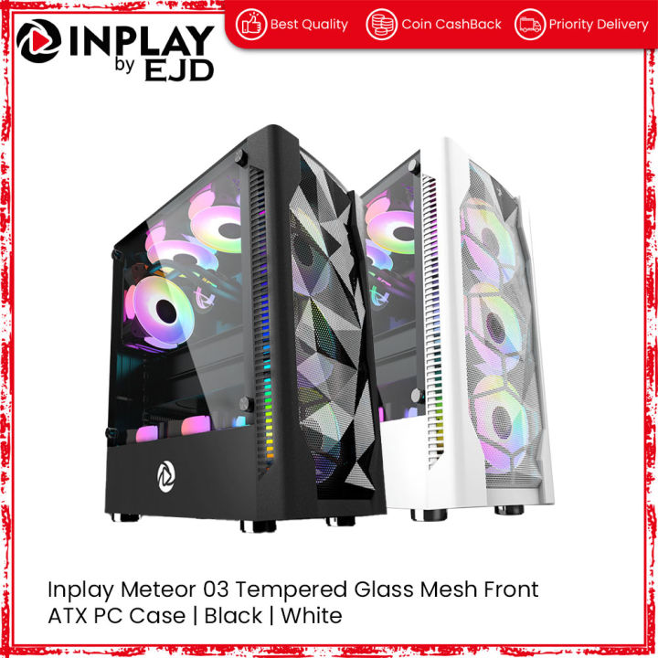 Inplay Meteor 03 | White | White Tempered Glass ATX PC Case | Inplay by ...