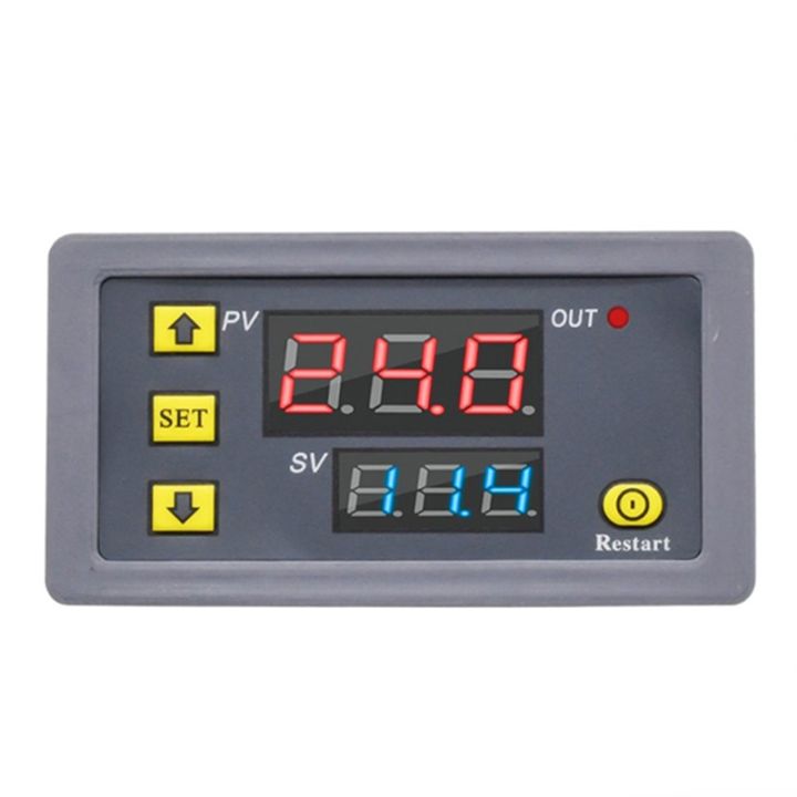 (HKTU) Digital Time Delay Relay LED Display Cycle Timer Control Switch Adjustable Timing Relay ...