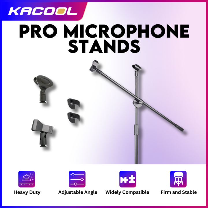 Popcorn Portable Microphone Stand Heavy Duty Adjustable Collapsible ...