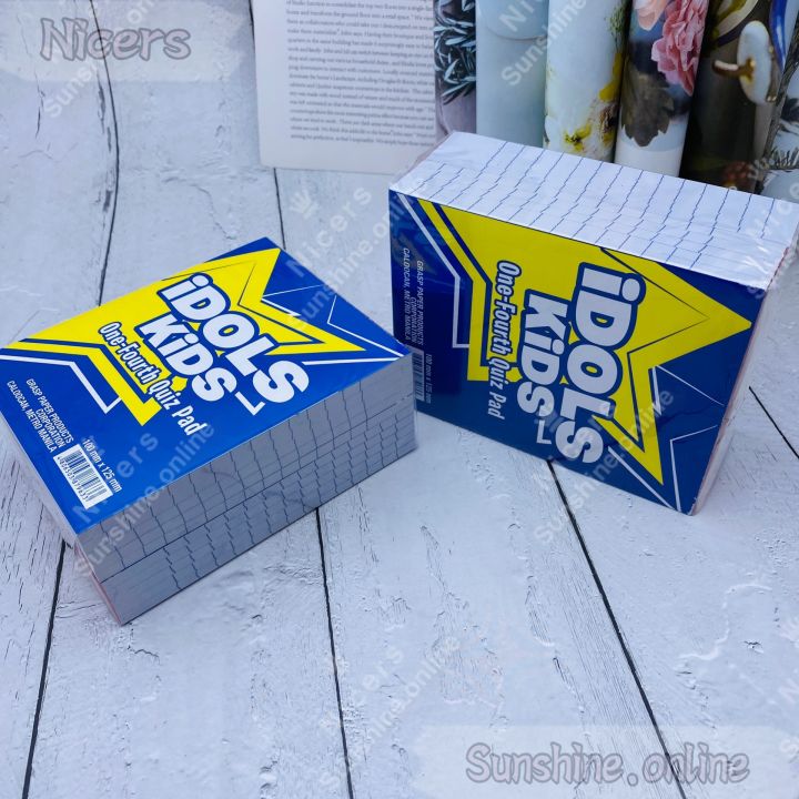 10books 1/4 QUIZ PAD Writing Pad PAPER Memo pad Note pad | Lazada PH