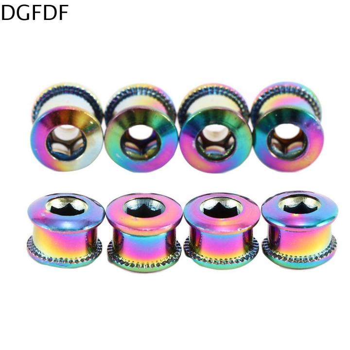 DGFDF ชุบไทเทเนียม 4 ชิ้น MTB จักรยานเสือหมอบ อะไหล่จักรยาน ข้อเหวี่ยง ...