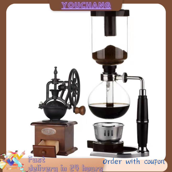 Handheld Siphon Coffee Maker Heat-resistant Glass Coffee Filter Kit ...
