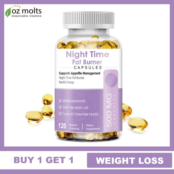 Ozmolts Night Time Fat Burner Supplement Slimming Capsule Weight Loss ...