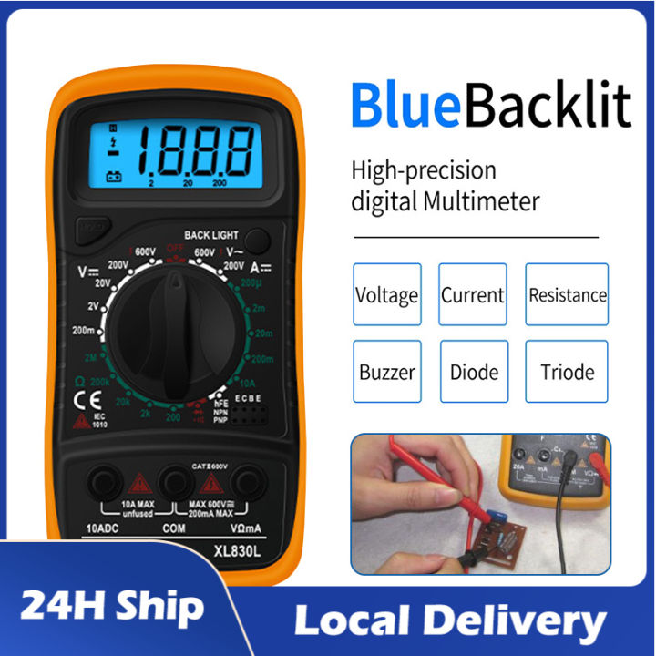 [With Built In Battery]XL830L Original Digital Multimeter Tester ...