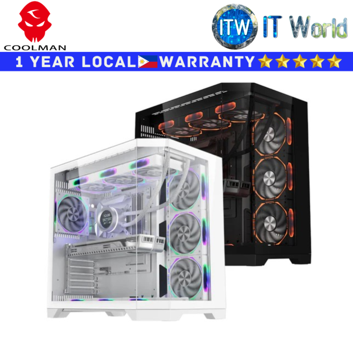 Itw | Coolman Computer PC Case Spectra Luxe ATX Case Tempered Glass ...