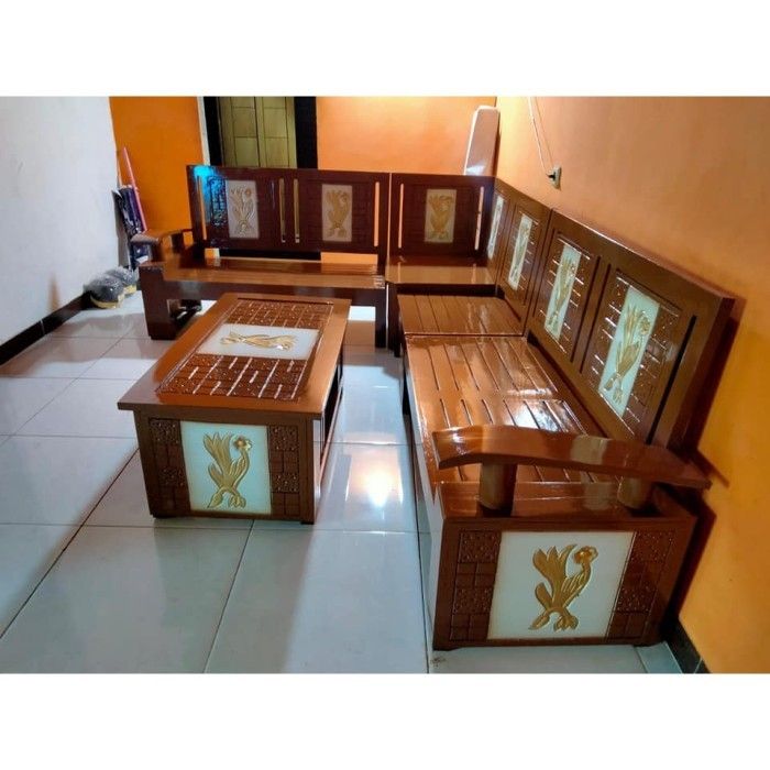 Kursi tamu Sudut Pojok Minimalis Korona - cat milamin | Lazada Indonesia