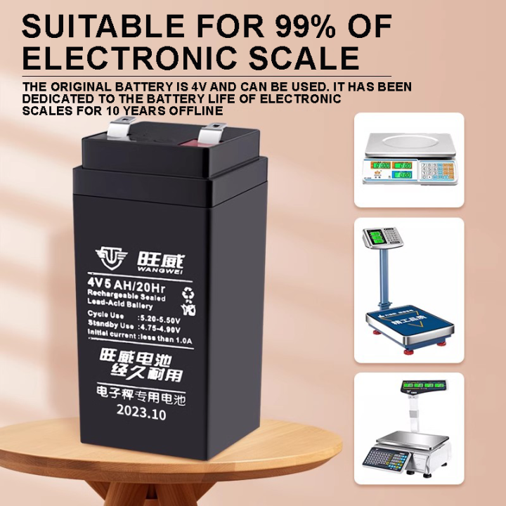 N Noble shop 4V 4AH 4 Volts Rechargeable Digital Weighing Scale ...