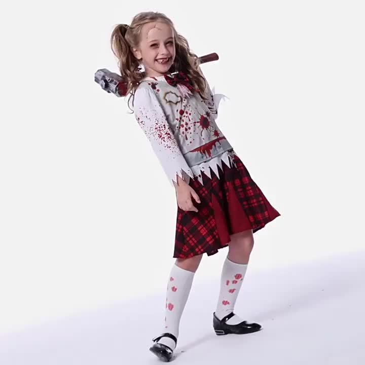 [Wowka] ผู้ใหญ่เด็กน่ากลัวเลือดนักเรียนแวมไพร์ผีดิบเครื่องแต่งกายคอสเพล ...