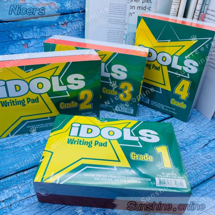 10books IDOLS Writing Pad GRADE 1,GRADE 2, GRADE 3,GRADE 4 PAPER Memo ...