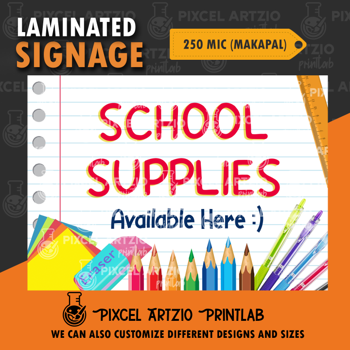 School Supplies For Sale Laminated Signages for Sari-Sari Store ...