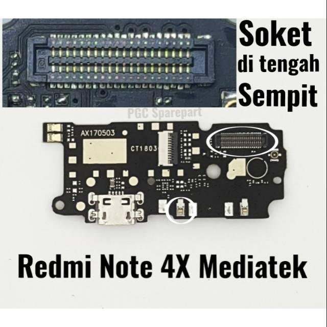 PCB Konektor Connector Charger MIC Redmi Note 4X CPU Mediatek Soket ...