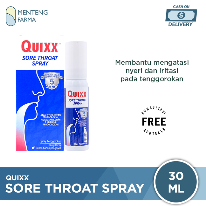 Quixx Sore Throat Spray 30 mL - Obat Semprot Untuk Tenggorokan | Lazada ...