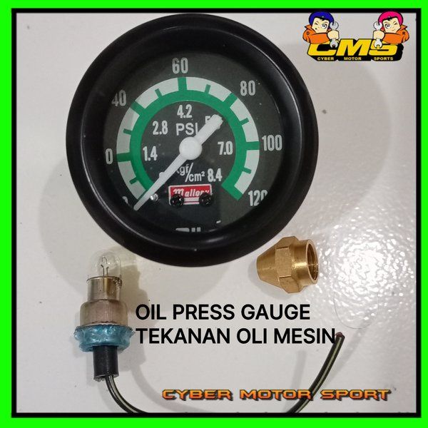 Oil Press gauge. indikator pengukur Tekanan oli mesin mobil . oil ...