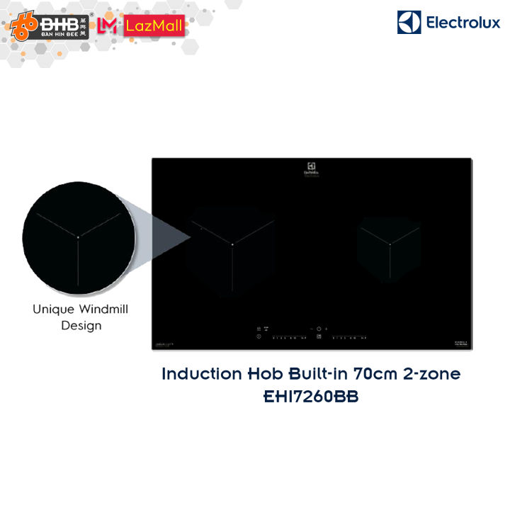 Electrolux EHI7260BB Built In Induction Hob 2 Zones 70cm Black Ceramic ...