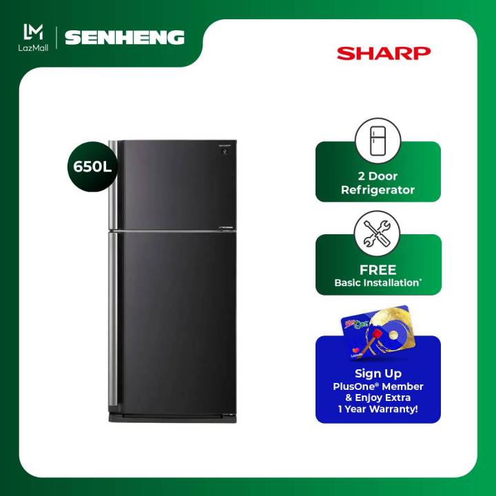 [Free Basic Installation] Sharp 650L 2 Door Fridge / Refrigerator ...